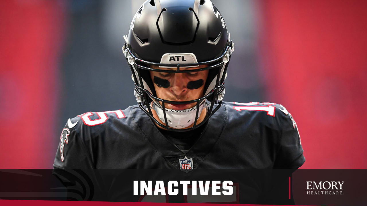 Falcons Inactives: Falcons make decision on backup quarterback ahead of ...