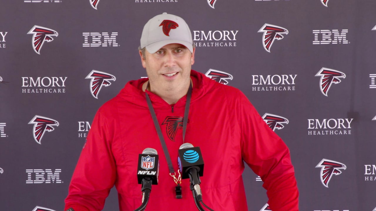 Arthur Smith speaks to the media before the final preseason game vs ...