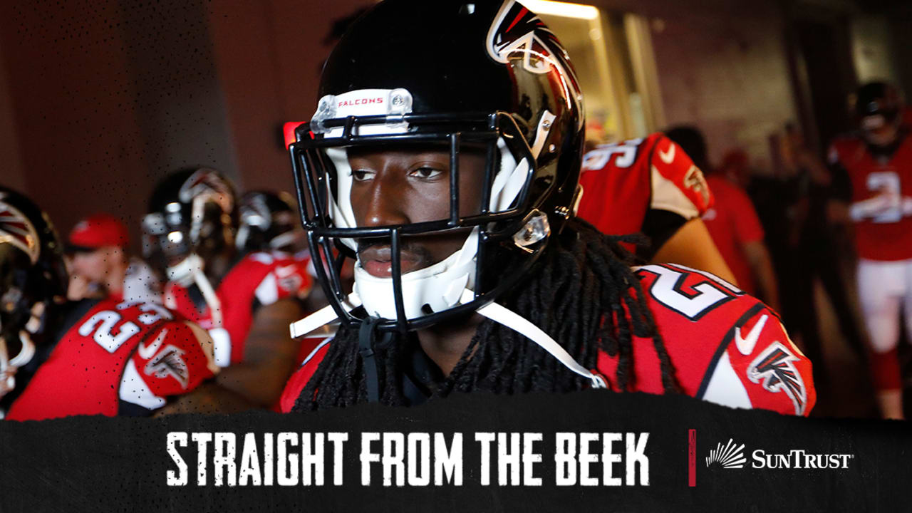 Questions about officiating, the Falcons' final record, the defense ...