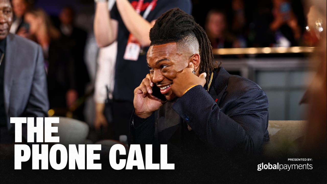 NFL Draft room phone call | The moment Bijan Robinson became an Atlanta ...