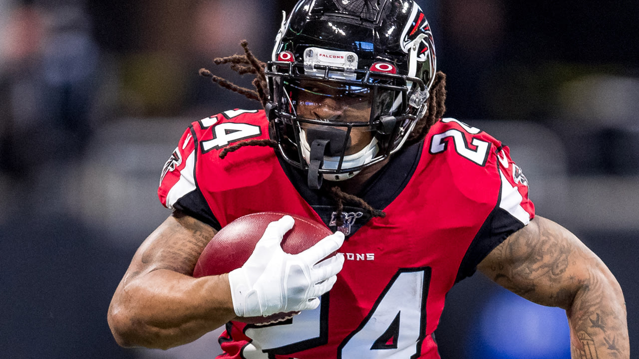 Sideline Access: Devonta Freeman powers through Carolina's defense for a TD