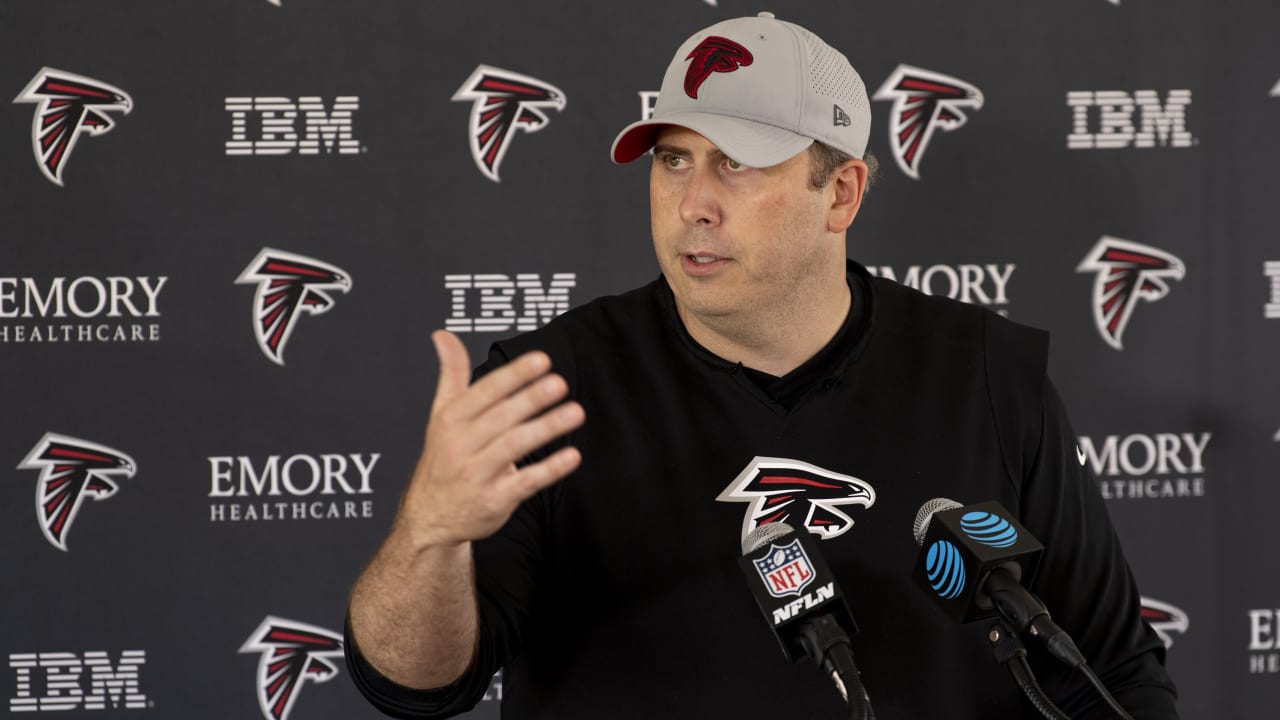 Head coach Arthur Smith speaks after day six of AT&T Training Camp