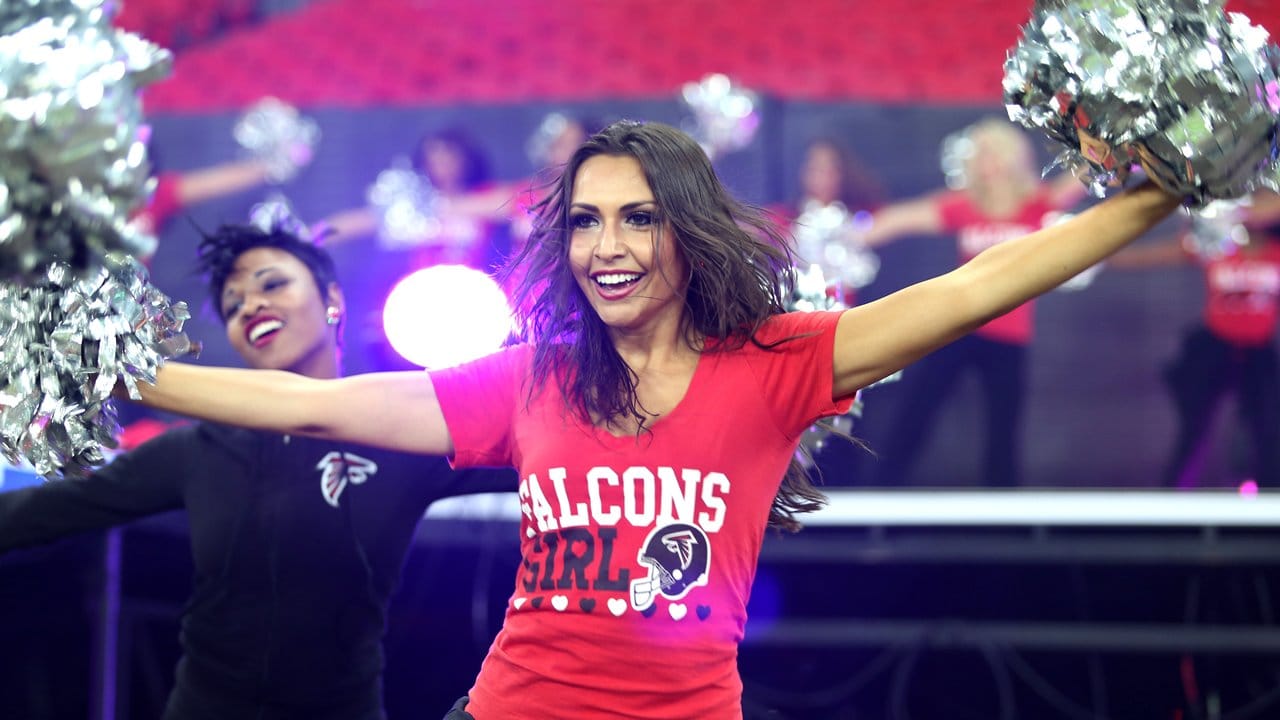 Falcons in London - Cheer Practice at Wembley Stadium