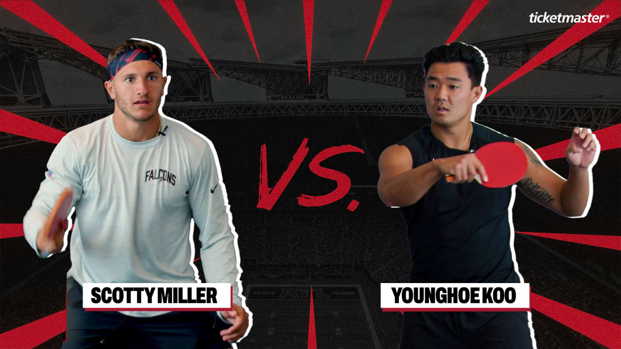 Younghoe Koo vs Scotty Miller | NFL players play ping-pong
