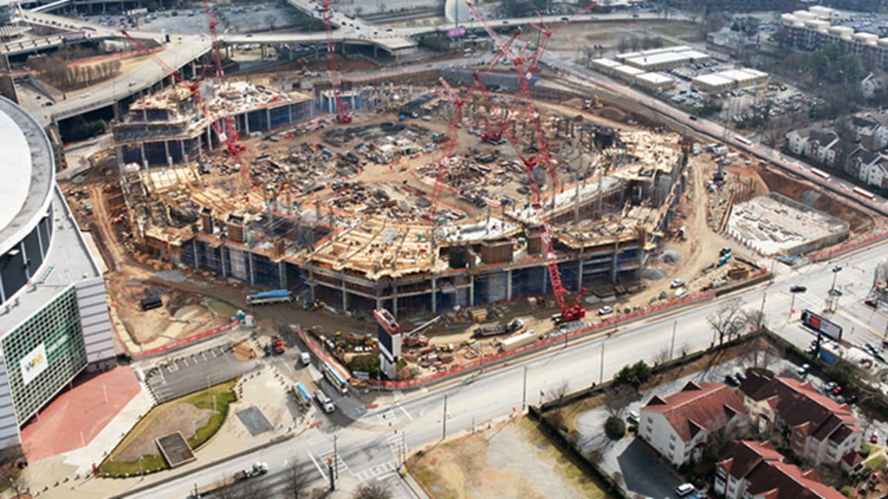 New Stadium Progress Shows in Aerial Photos