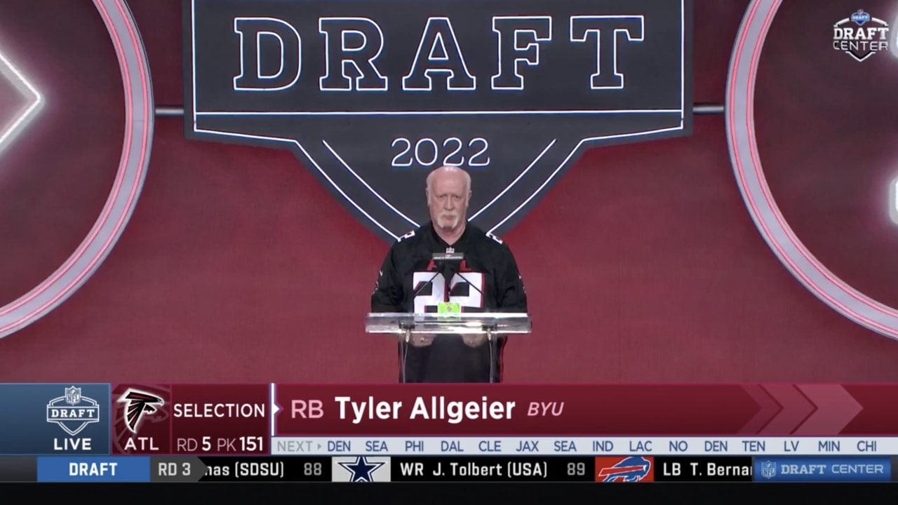 Falcons select Tyler Allgeier with No. 151 pick in 2022 draft
