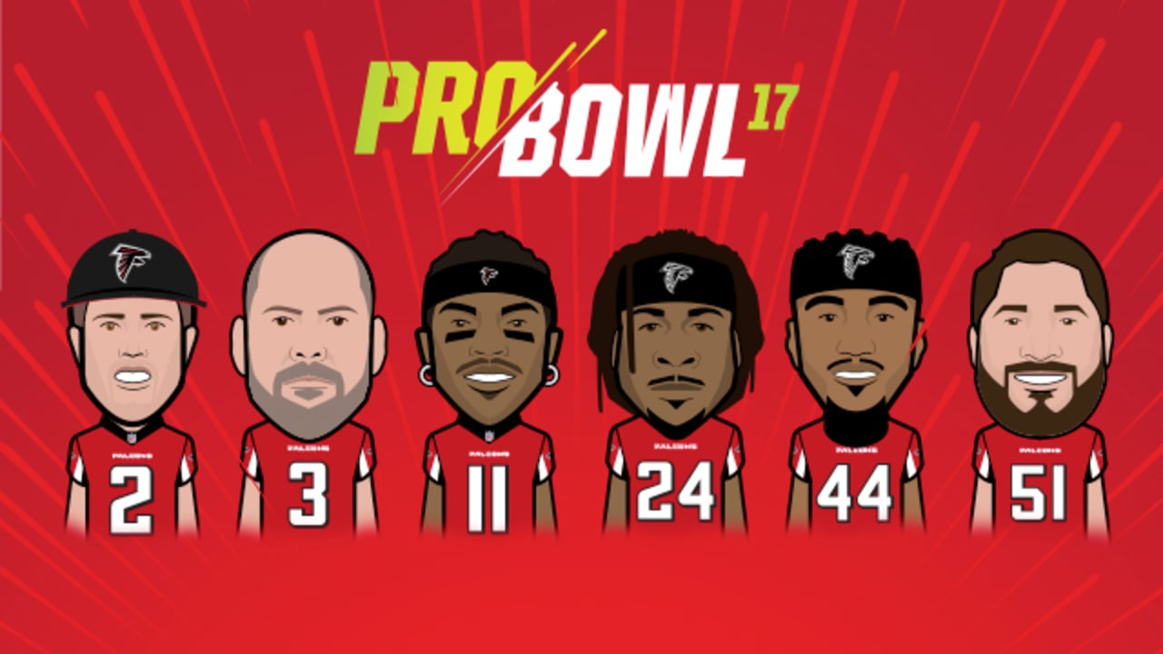 Six Falcons Named to the 2017 Pro Bowl Roster