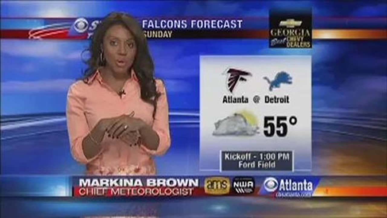 CBS Atlanta Falcons-Lions Weather Forecast