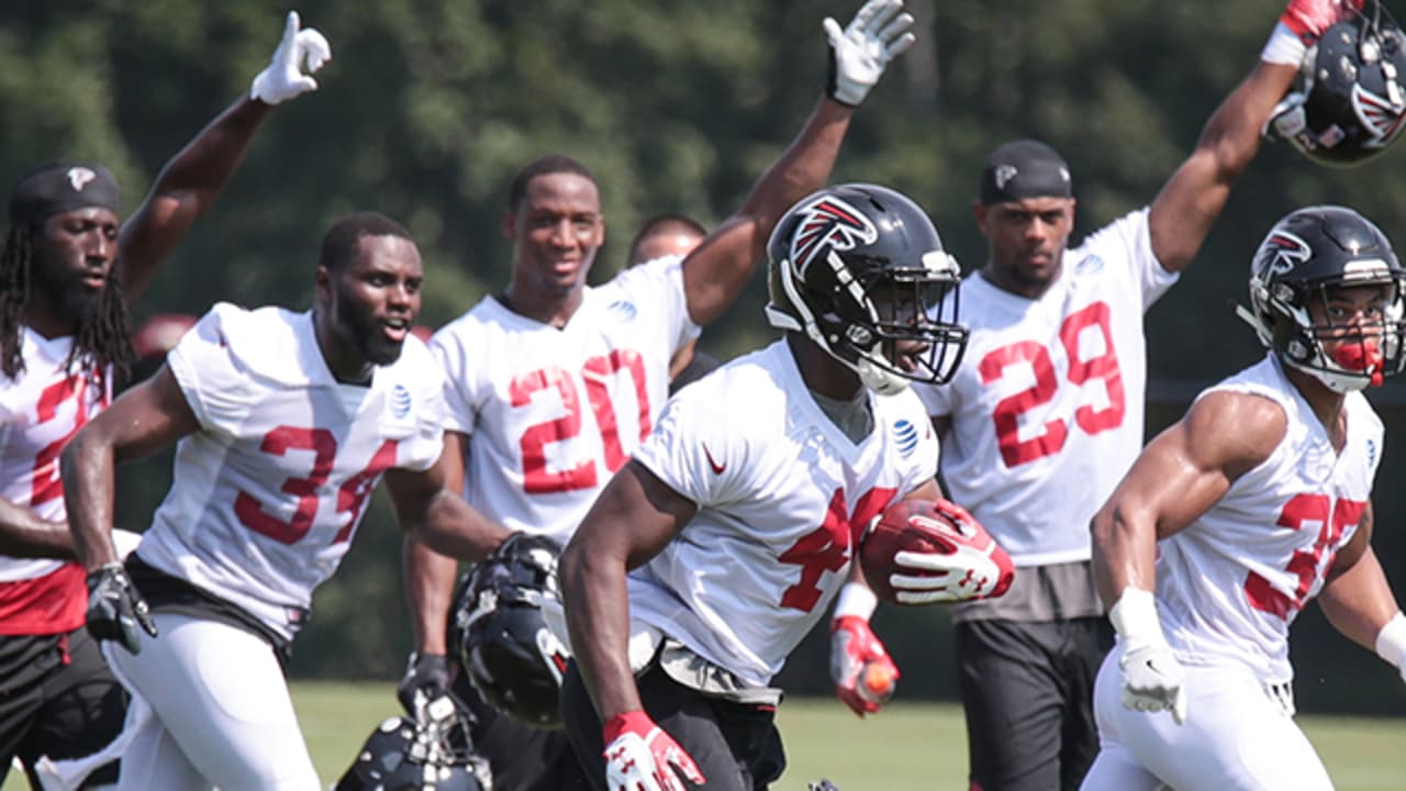 WATCH: Falcons rookie Deron Washington snags pick-six, second ...