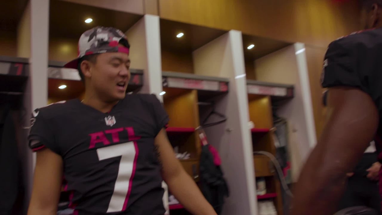 Post Game Celly | Behind the scenes in the Falcons' locker room after ...