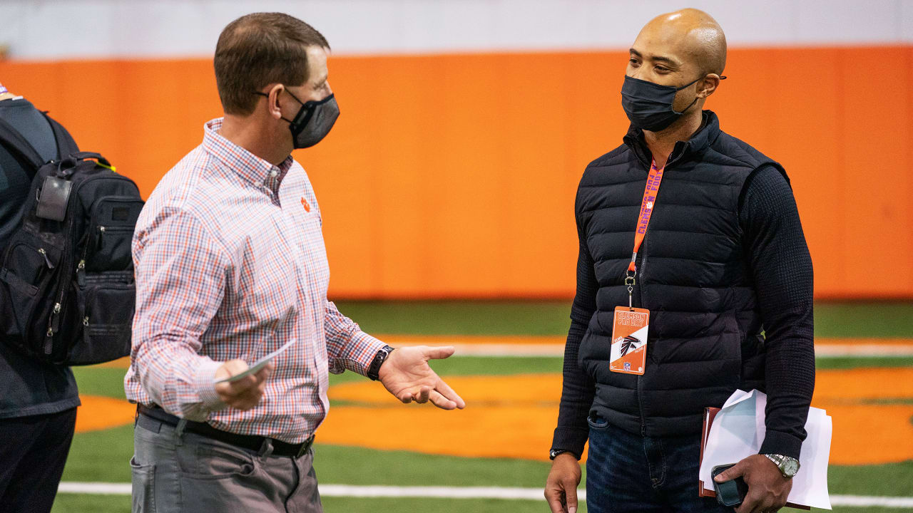 LOOK: Falcons GM Terry Fontenot at Clemson’s pro day to see Trevor Lawrence