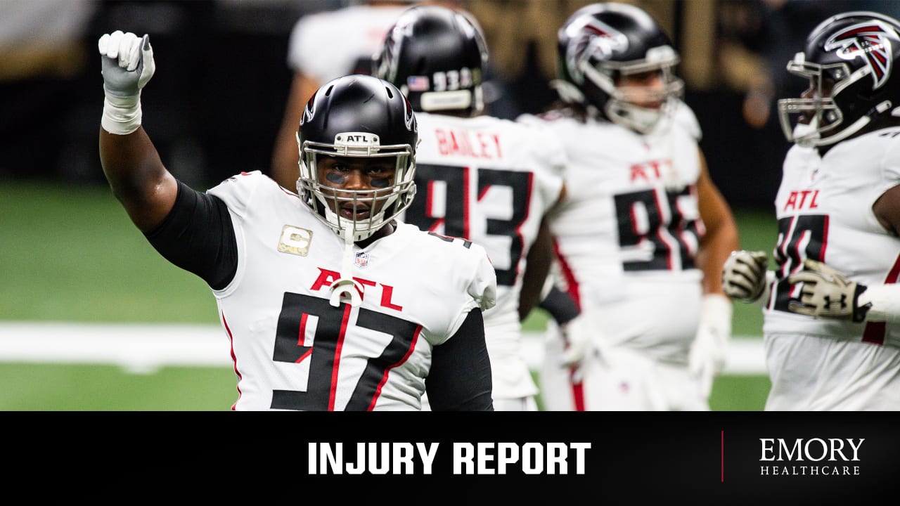 Falcons injury report: Grady Jarrett, Calvin Ridley remain limited