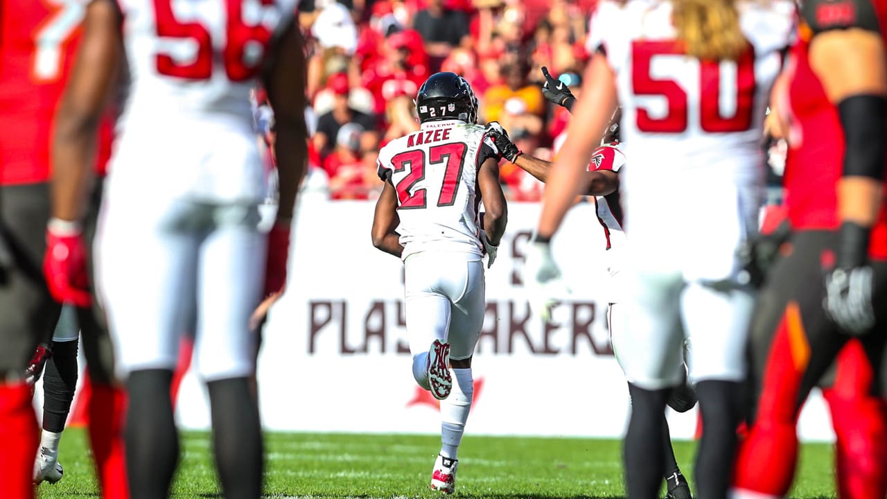 Damontae Kazee intercepts Jameis Winston