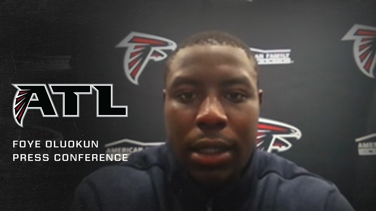 Foye Oluokun: Postgame Press Conference | Week 8 vs. Carolina Panthers