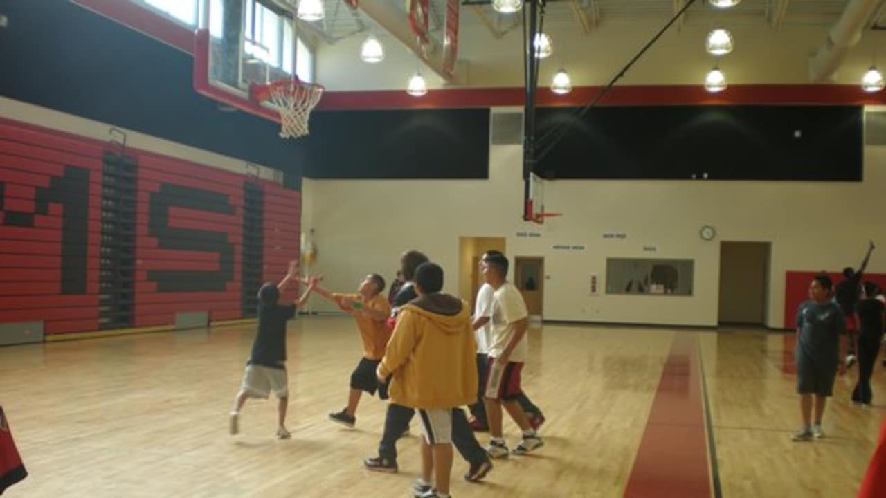 First Down for Fitness visit to Gainesville Middle School.