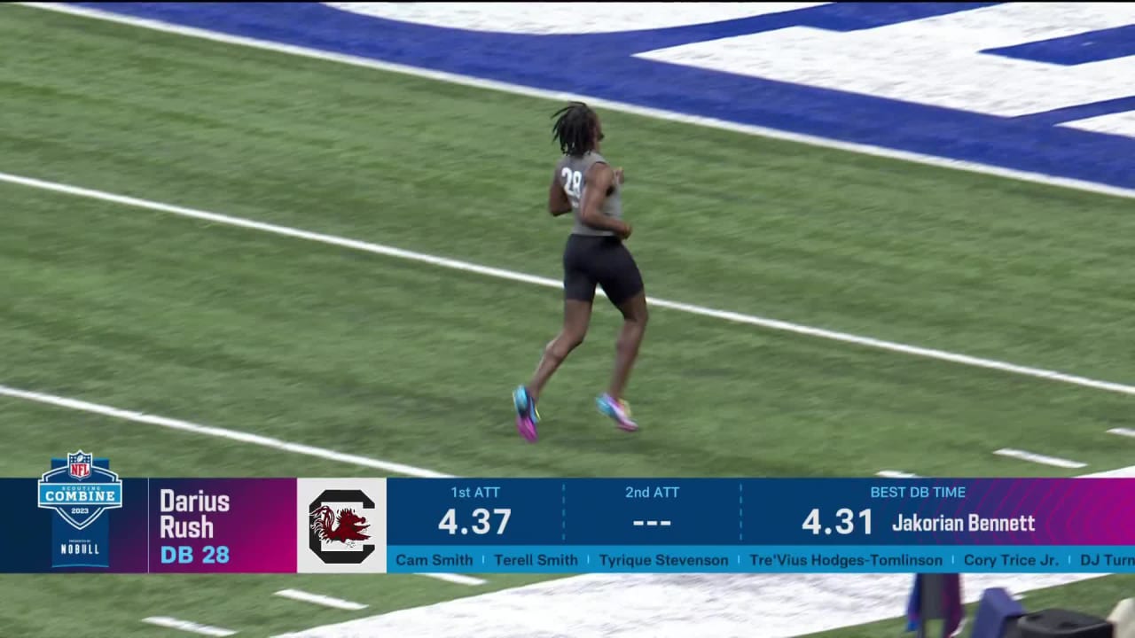 Darius Rush runs official 4.36-second 40-yard dash at 2023 combine