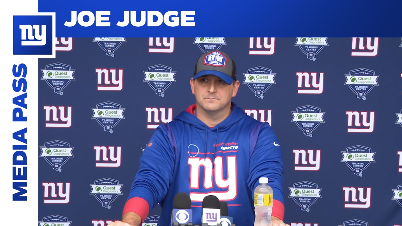 Coach Joe Judge on first padded practice