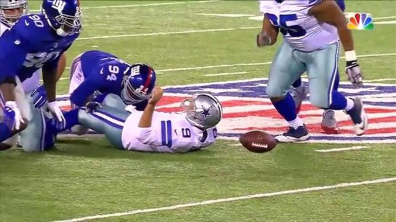 Tony Romo fumble recovered Jason Pierre-Paul