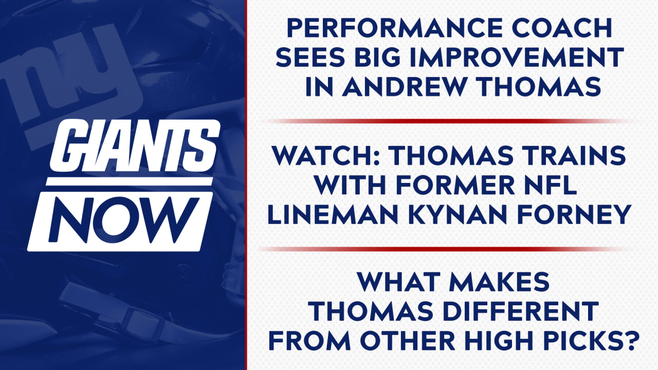 Giants' Andrew Thomas has made "tremendous progress," says performance ...