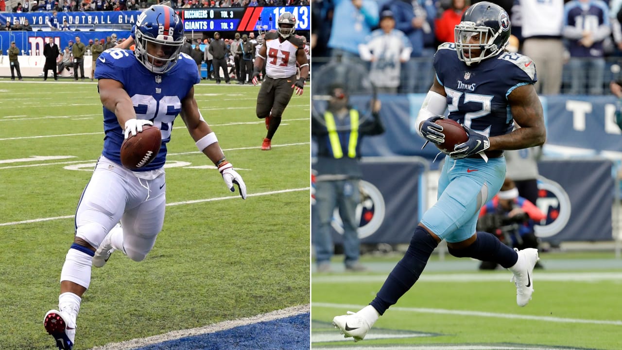 A pair of running back phenoms square off on Sunday