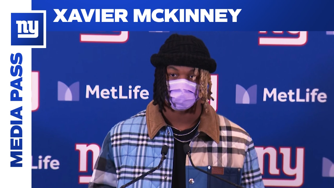 S Xavier McKinney on two-interception day