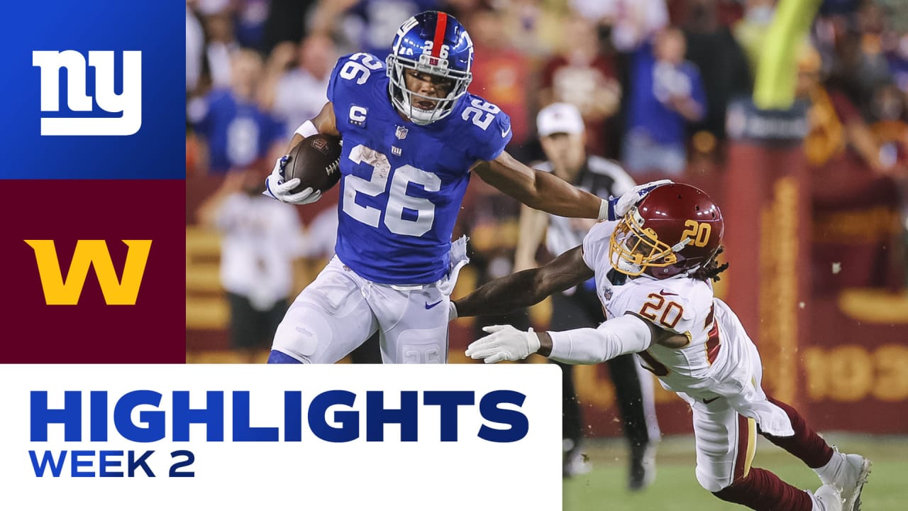 Highlights: Washington Football Team 30, New York Giants 29
