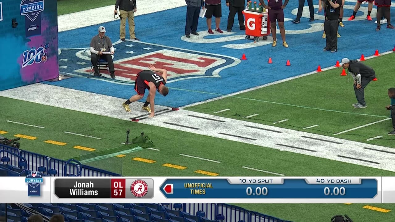 Alabama offensive lineman Jonah Williams' 2019 NFL Scouting Combine workout
