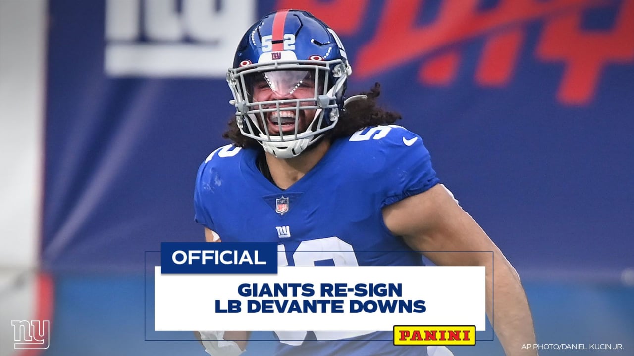 Giants re-sign LB Devante Downs; played 16 games with 8 starts in '20