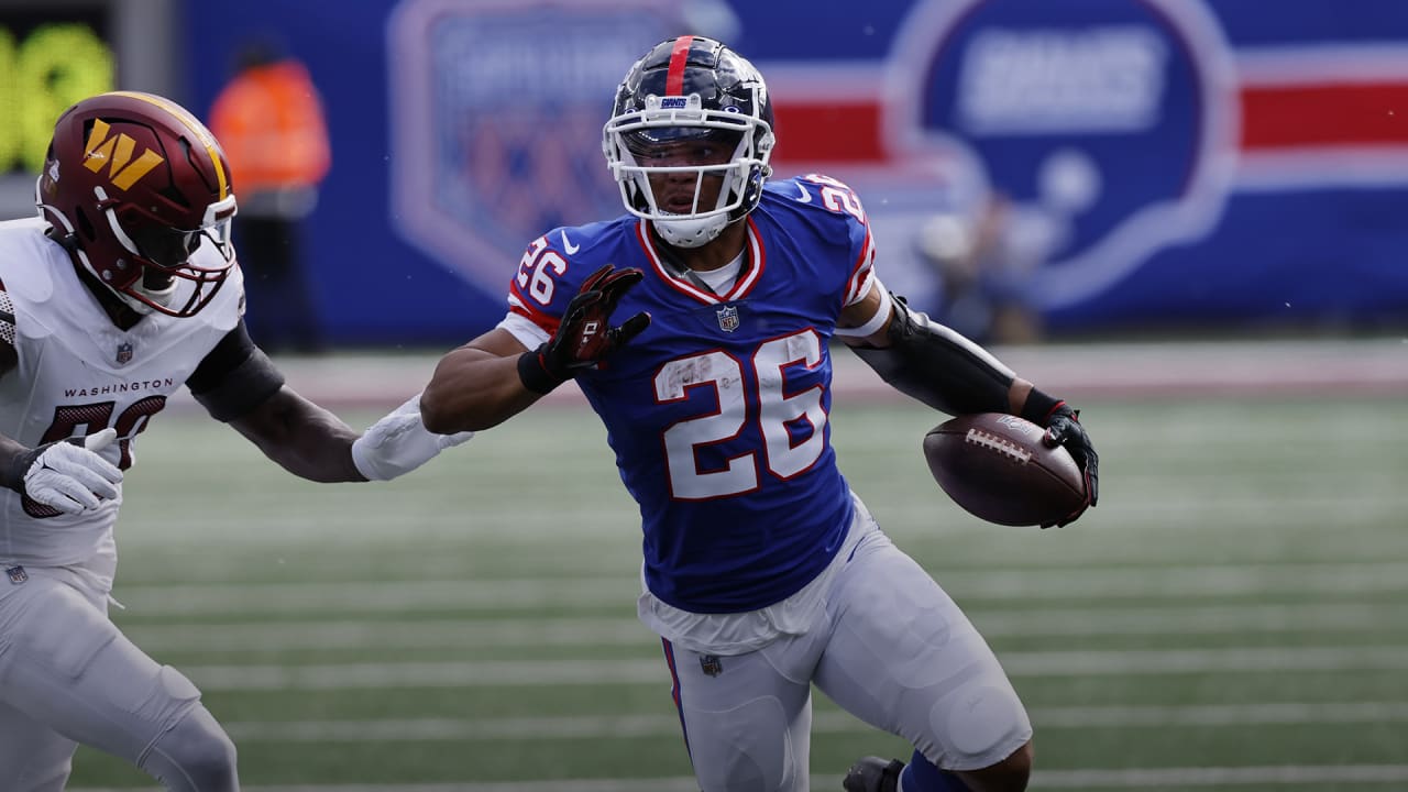Saquon Barkley 32 Yard Td Catch And Run Giants Vs Commanders Highlights