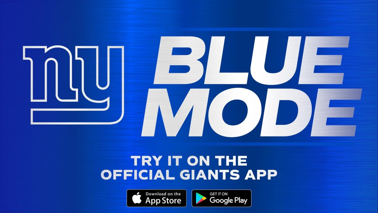Giants update app with "Blue Mode" theme