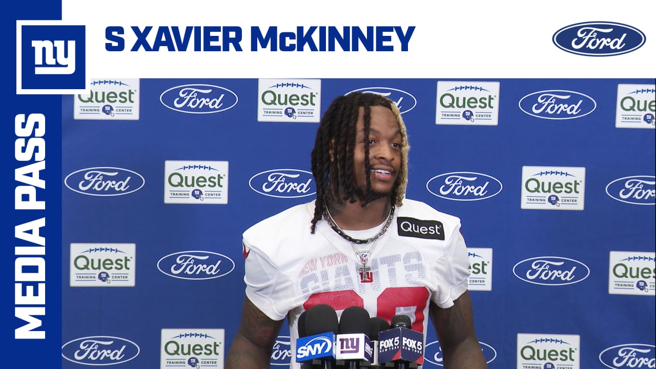 S Xavier McKinney on safety competition, covering TE Darren Waller
