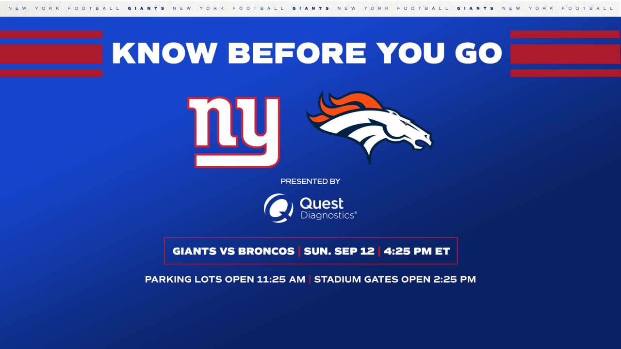 Giants vs. Broncos Gameday Guide