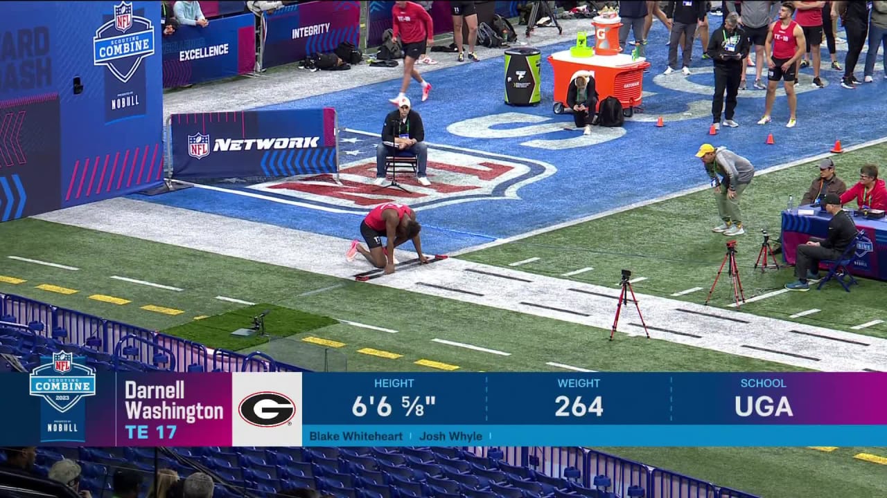 Darnell Washington runs official 4.64-second 40-yard dash at 2023 combine