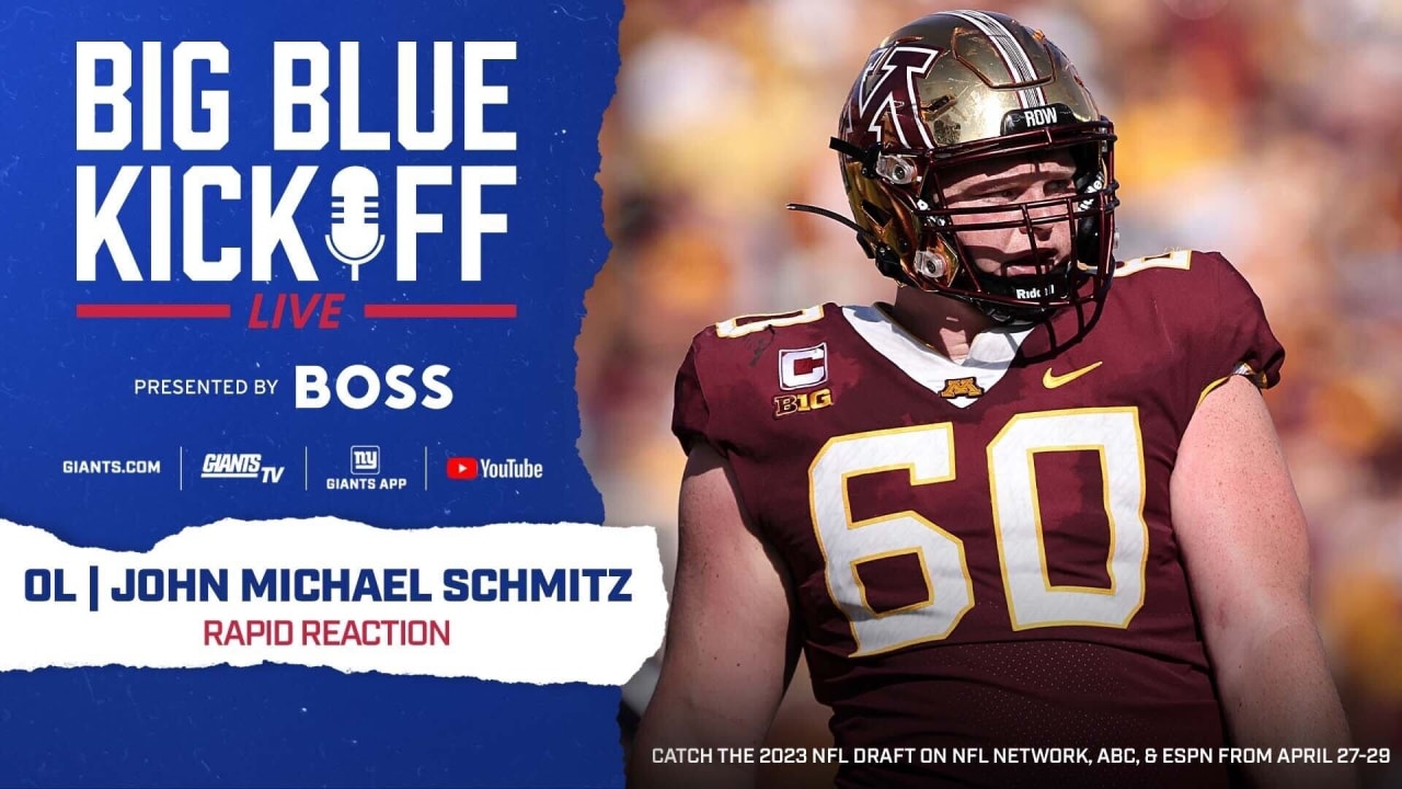 Big Blue Kickoff Live | Instant reaction to Giants drafting John Michael Schmitz