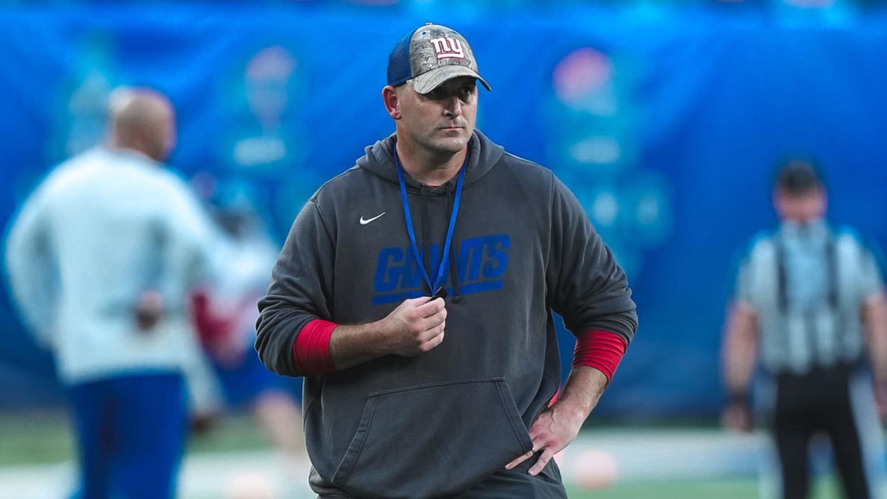 Coach Joe Judge talks to Fan Fest crowd