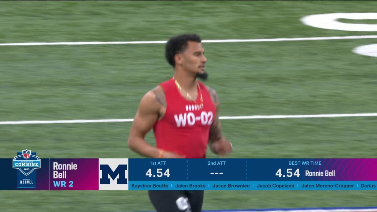 Ronnie Bell runs 40-yard dash at 2023 combine