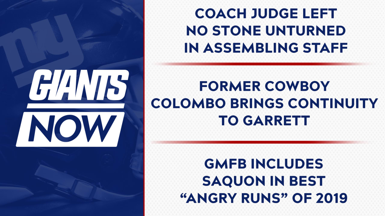 Giants Now (2/6): Coach Judge announces 20-member staff, Ex-Cowboy ...