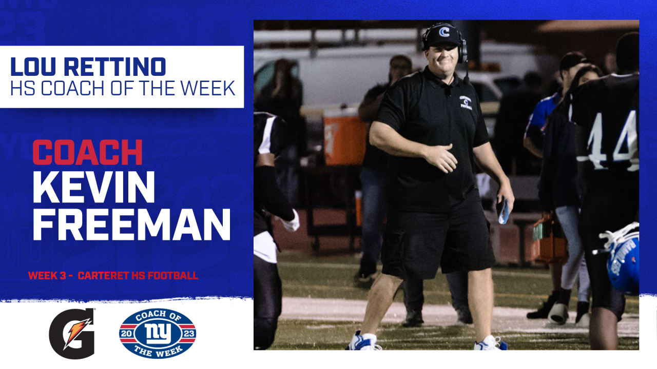 Giants Name Carteret's Freeman Coach of the Week