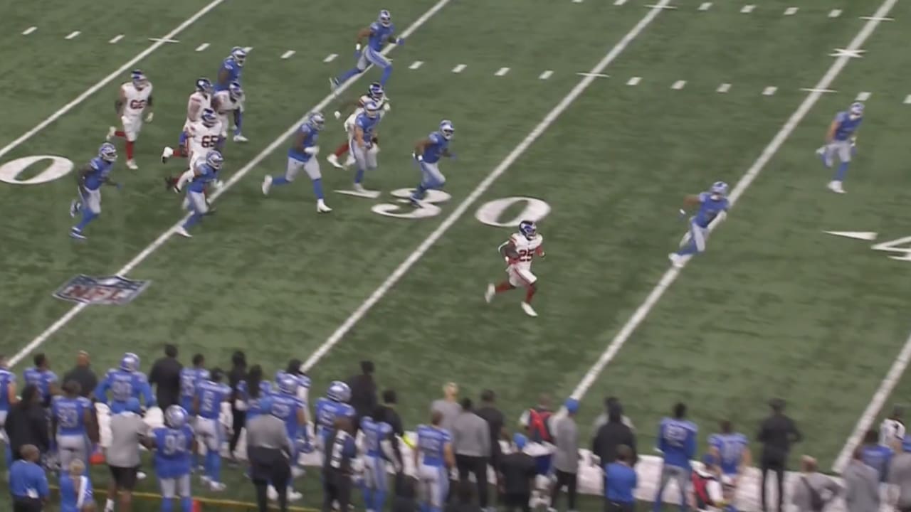 Jashaun Corbin breaks free for 33-yard gain | Giants vs. Lions Highlights