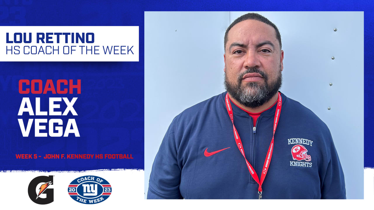 Giants Name Kennedy's Vega Coach of the Week