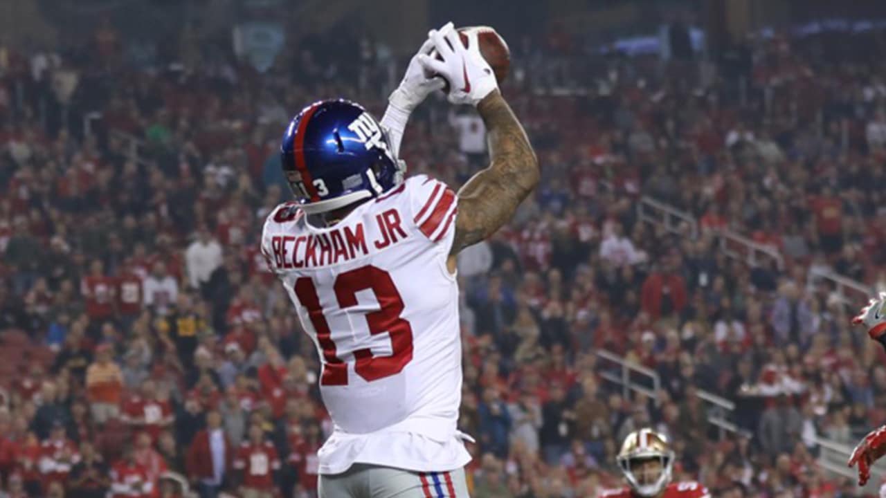 OBJ gets behind defense for TD grab