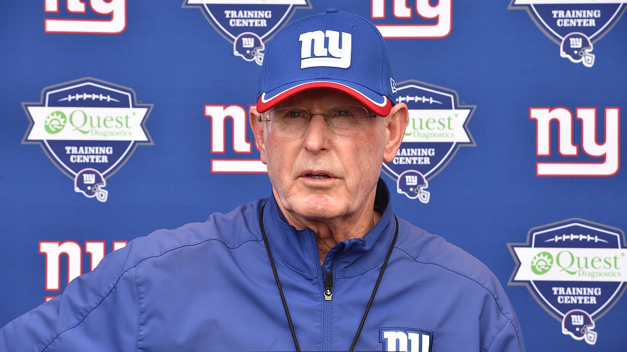 Coach Tom Coughlin on the new-look O-line