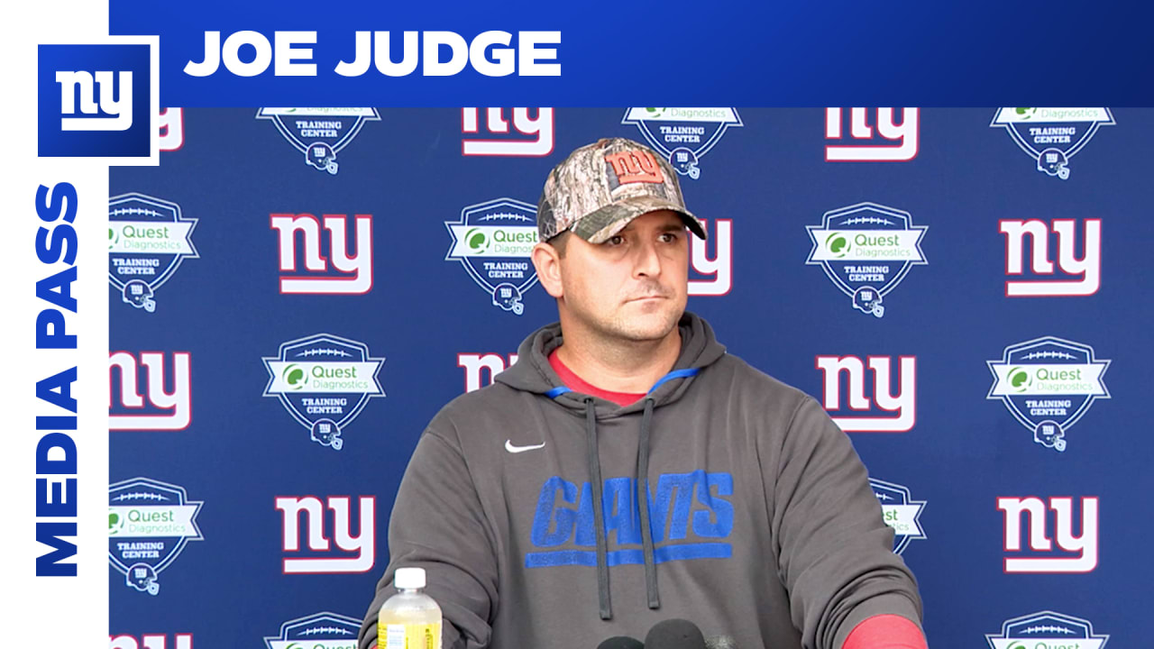 Coach Joe Judge on first day of training camp practices