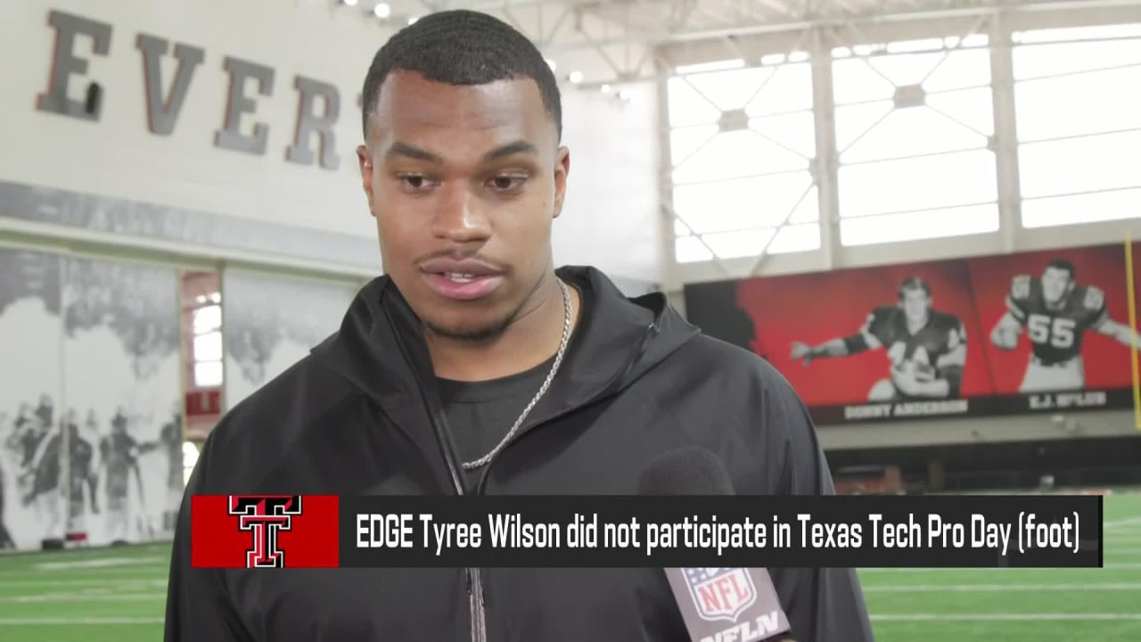 Jeffri Chadiha interviews Tyree Wilson at Texas Tech's 2023 pro day