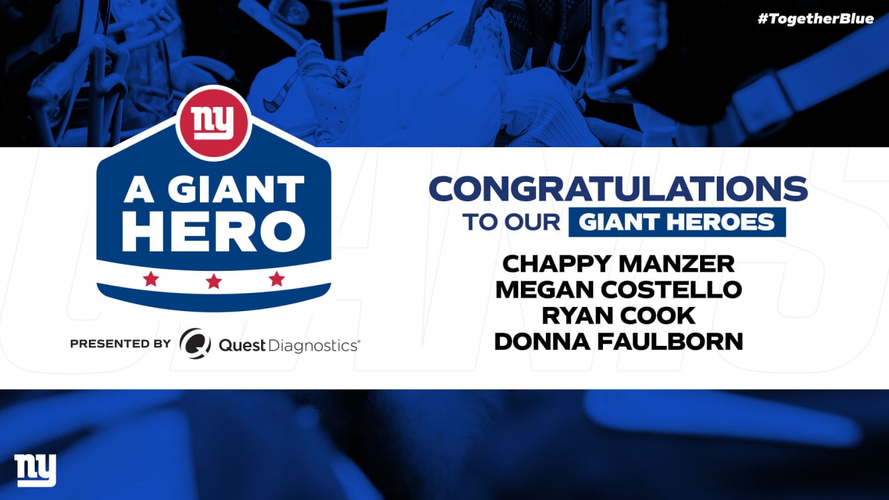 Giants select four frontline workers as Giant Heroes