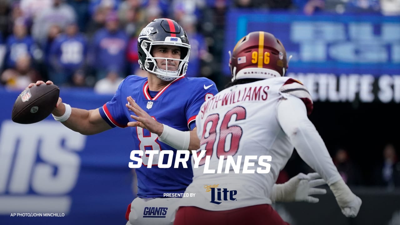 5 Storylines to follow in Giants vs. Commanders