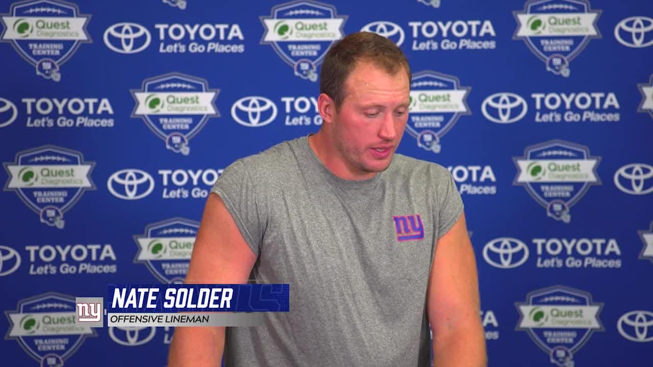 Nate Solder on playing in his first game as a Giant