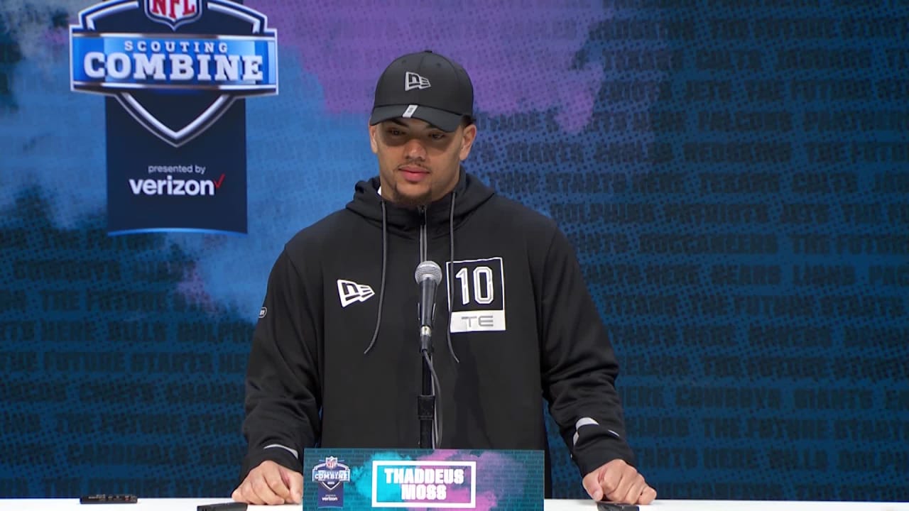 LSU tight end Thaddeus Moss' 2020 NFL Scouting Combine press conference