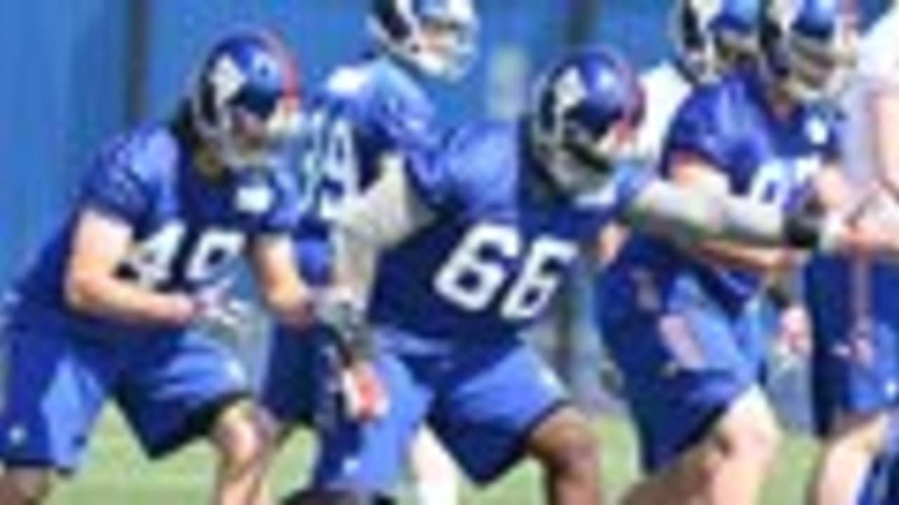 Who impressed at Giants rookie mini-camp practice?