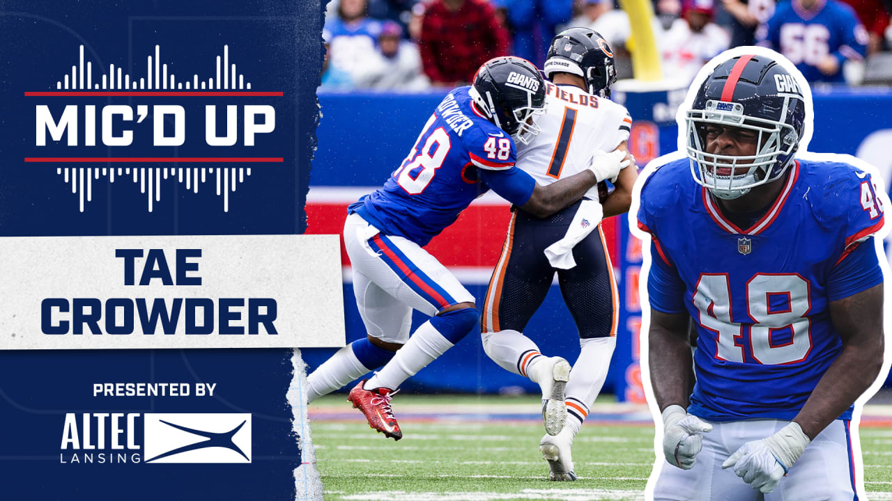 Tae Crowder MIC'D UP vs. Bears: 'Let's have a day!'
